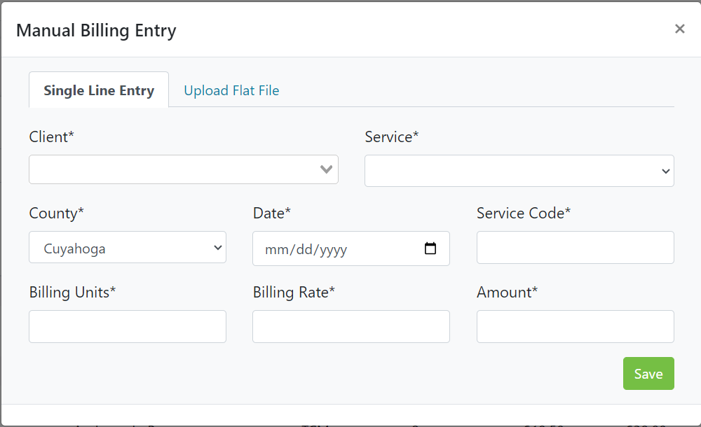 Billing - Manual Billing – Brittco